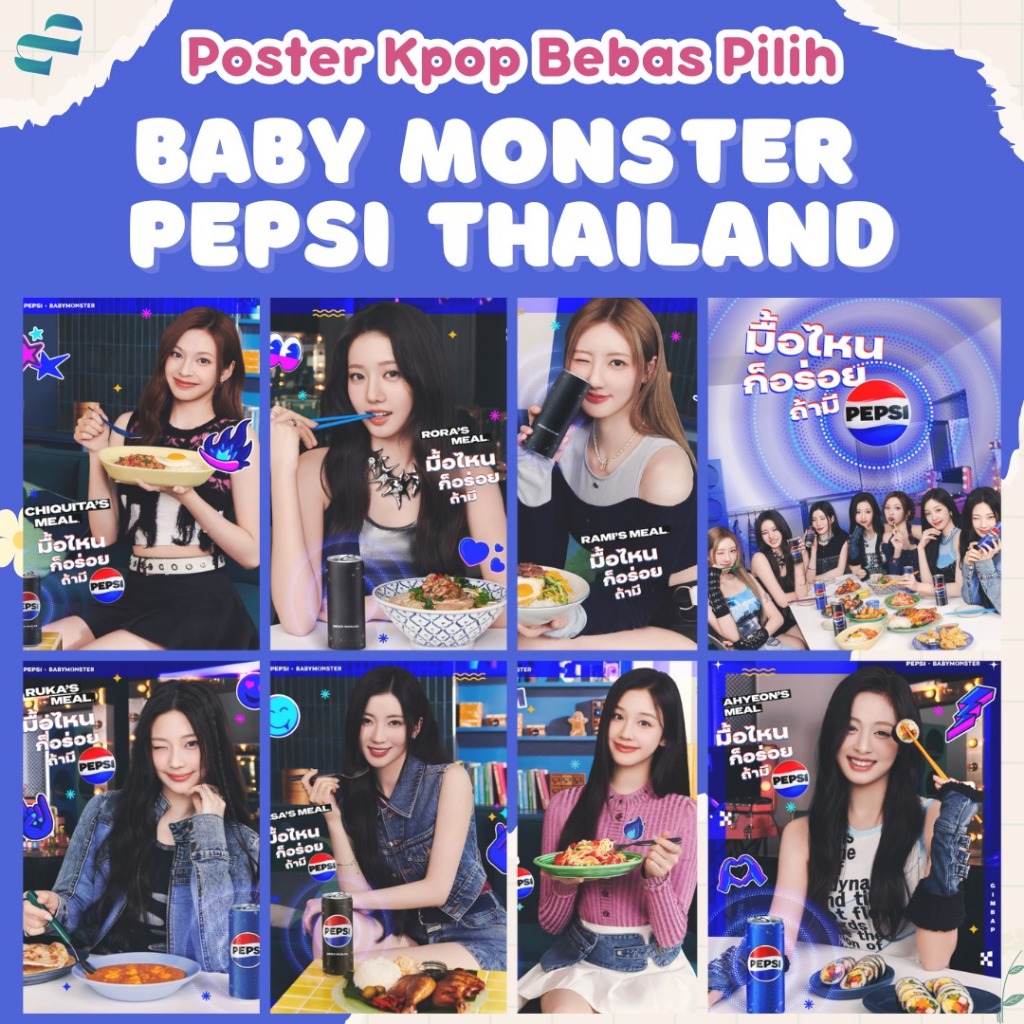 Jual Poster BABY MONSTER x Pepsi Thailand - Poster Kpop A4 A5 A6 ...