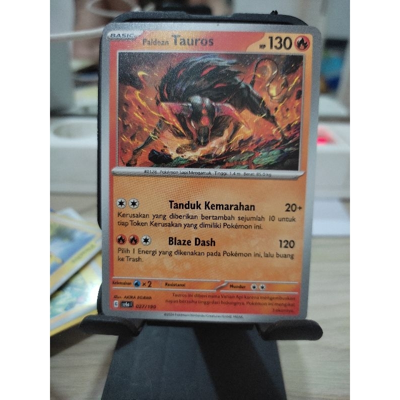 Jual kartu pokemon tcg indonesia - Paldean Tauros | Shopee Indonesia