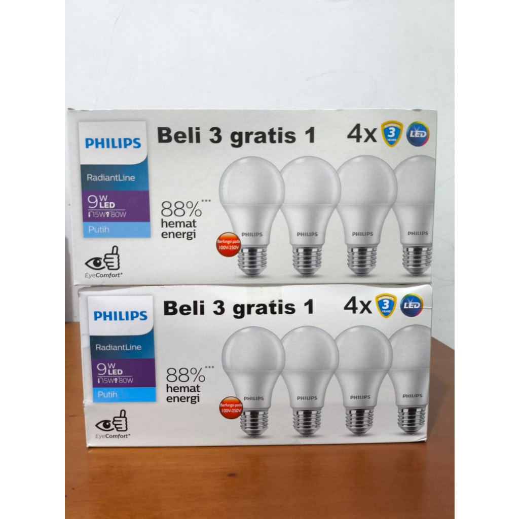 Jual Philips LED RadiantLine 9W 9Watt 9 Watt Multipack Paket isi 4 ...
