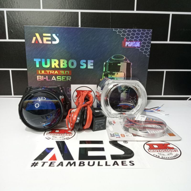 Jual Paket Lengkap Lampu Headlamp Motor Projector Biled Bi-Laser AES ...