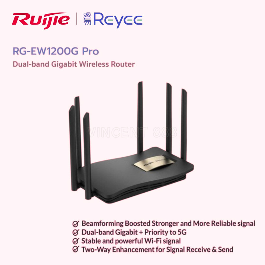 Jual RUIJIE REYEE RG-EW1200G PRO EW1200G Pro 1300M Wifi Dual-band Gigabit Mesh Router EW 1200G ...