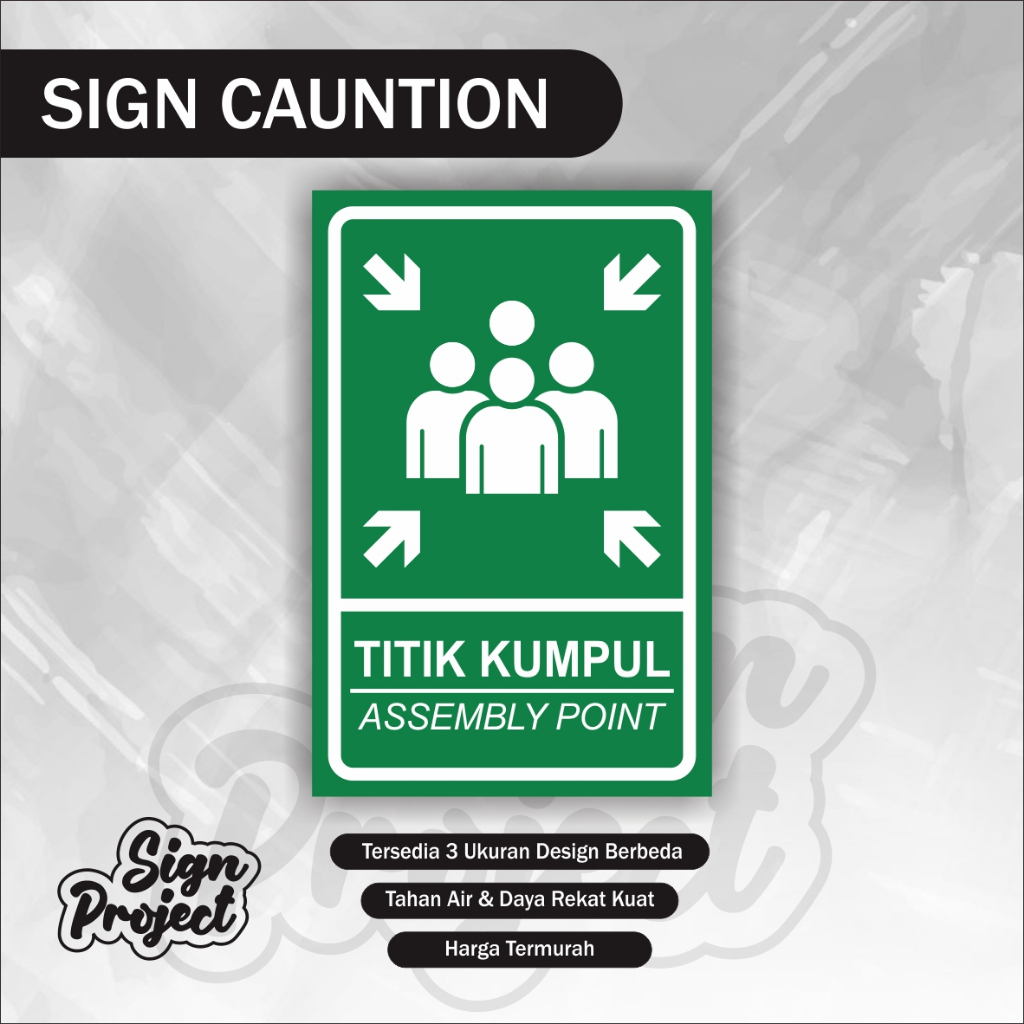 Jual STIKER Sign Sticker Titik Kumpul / sticker assembly point / stiker ...