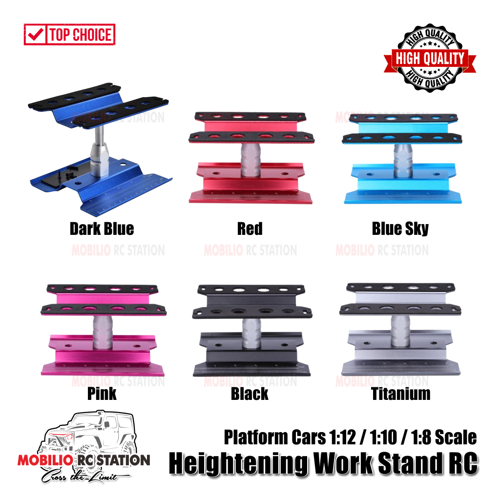 Jual RC Stand - Heightening Work Stand Platform Cars 1:12 / 1:10 / 1:8 ...
