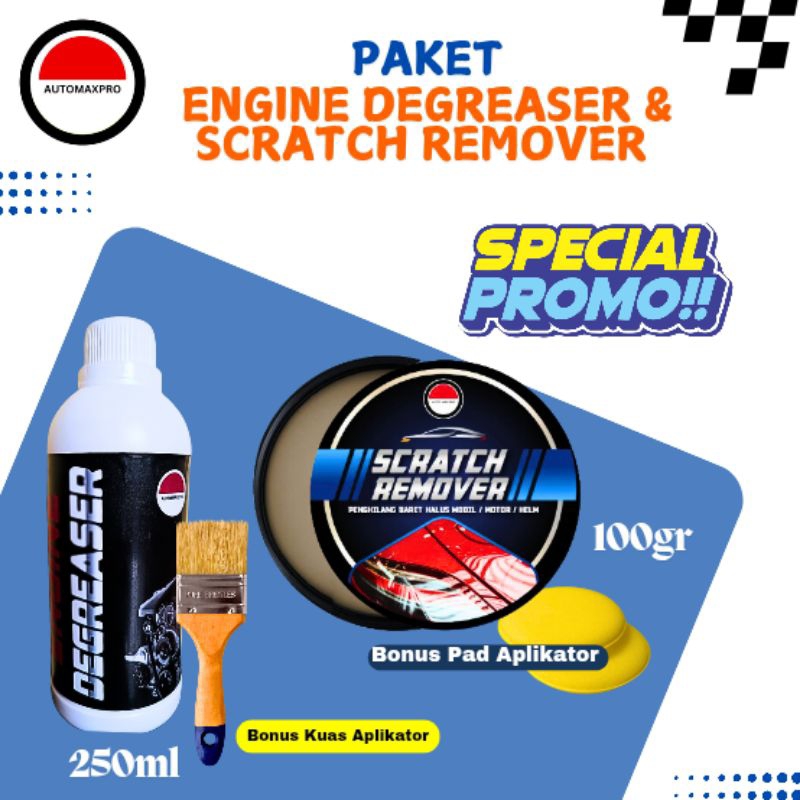 Jual Automaxpro AMP Paket Bundling Engine Degreaser (250ml) & Scratch Remover Kompon (100gr ...