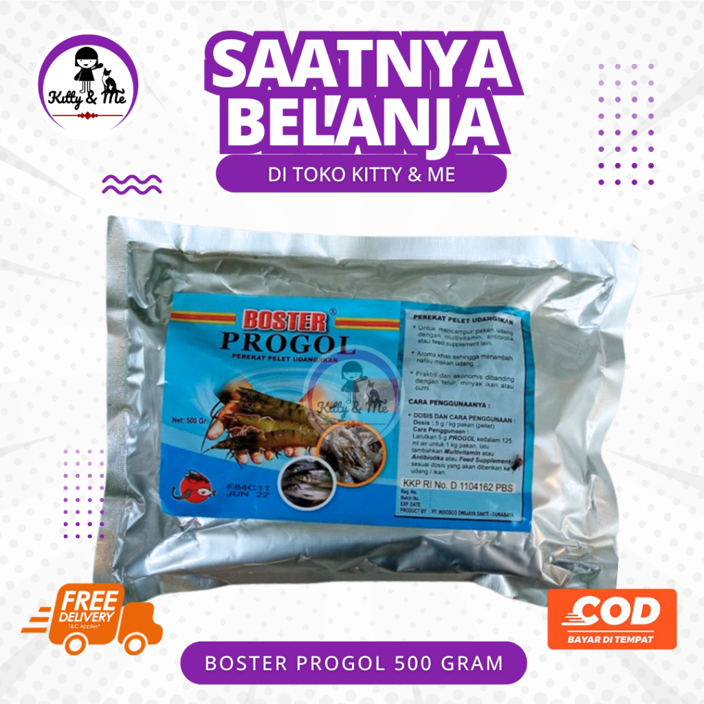 Jual BOSTER PROGOL 500 GRAM - Boster Progol Perekat Pellet Ikan dan ...