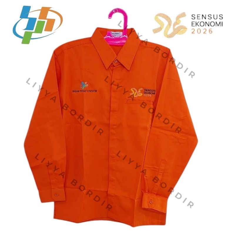 Jual Kemeja Sensus Ekonomi 2026 Kemeja BPS SE 2026 Warna Orange | Shopee Indonesia