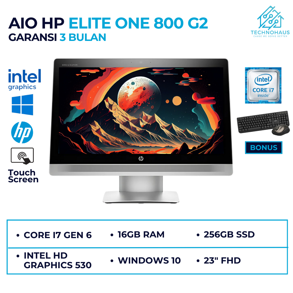 Jual PC ALL IN ONE HP ELITEONE 800 G2 CORE I5 GEN6 RAM 8GB SSD 256GB ...