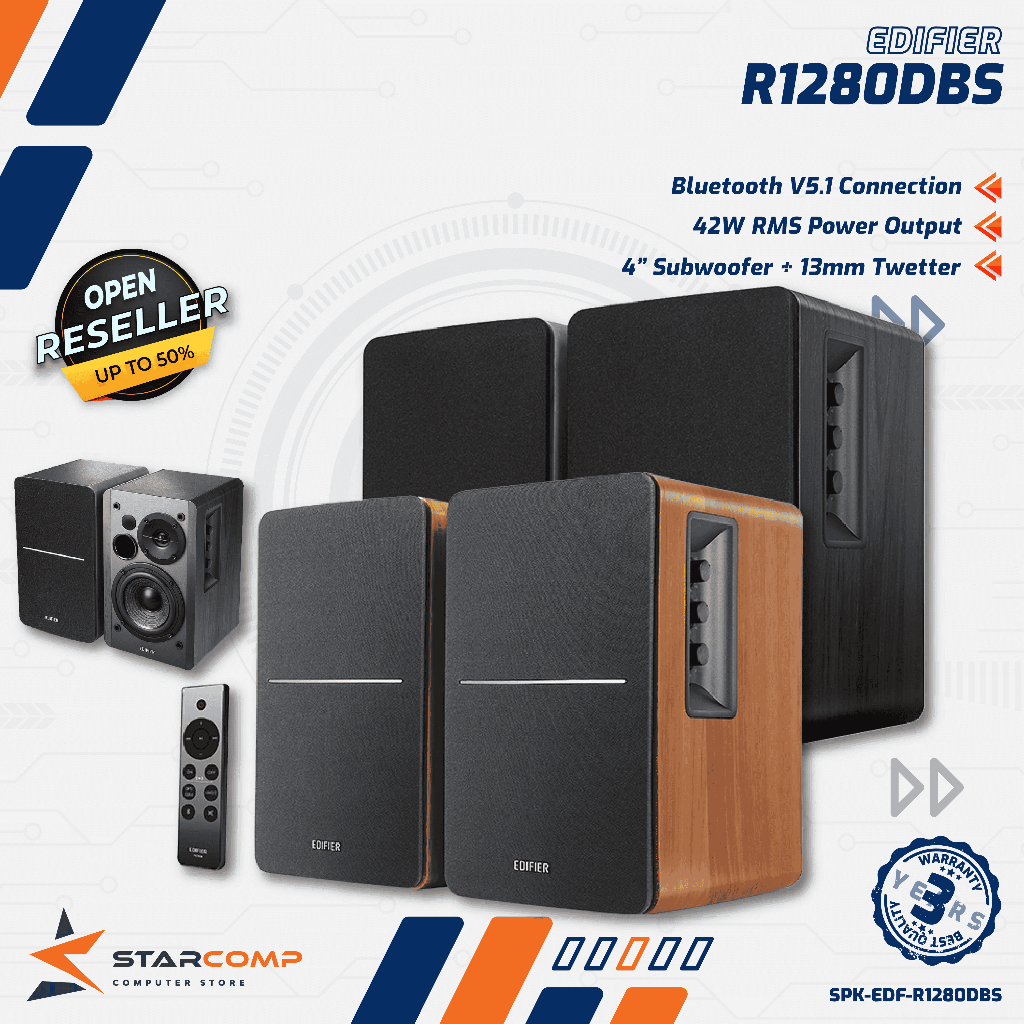 Jual EDIFIER R1280DBs 2.0 Active Bookshelf Speaker | Shopee Indonesia