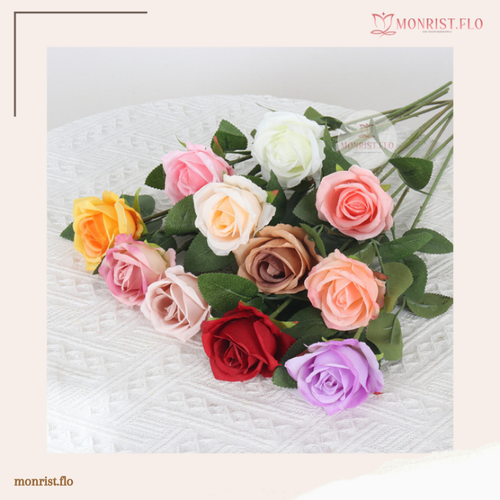 Jual Bunga Artificial Mawar Premium untuk Buket / Flower Bouquet ...