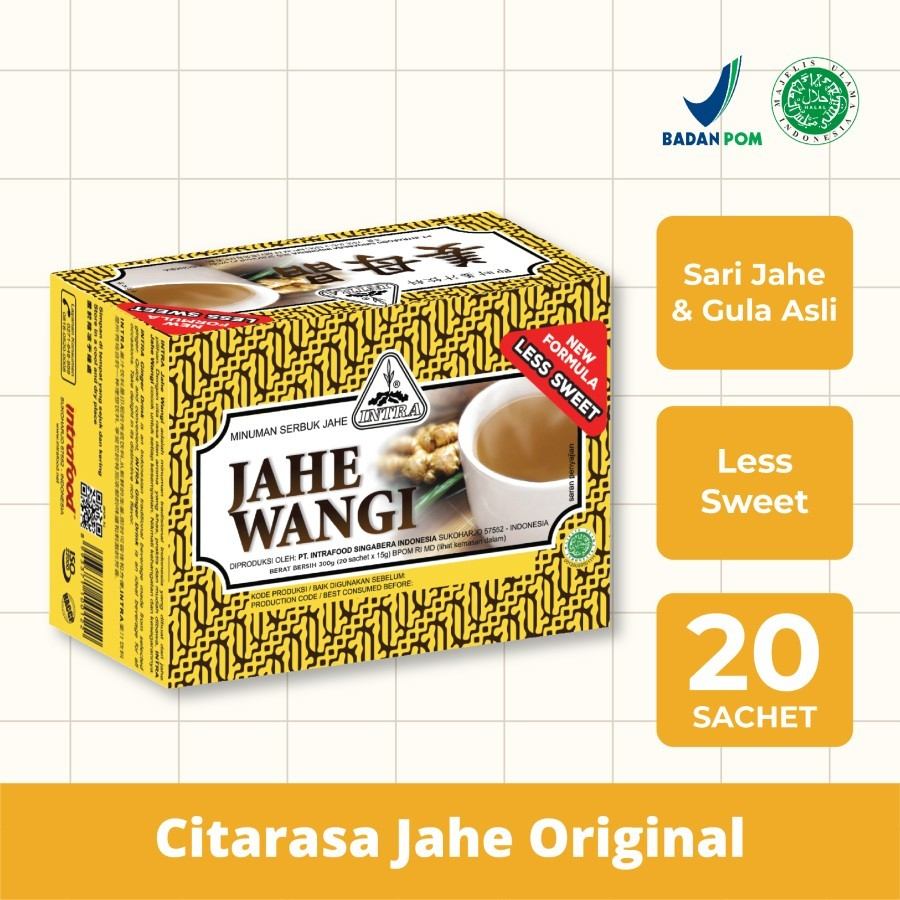 Jual INTRA JAHE WANGI 1 BOX ISI 20 SACHET / JAHE WANGI INTRA 1 BOX ISI ...