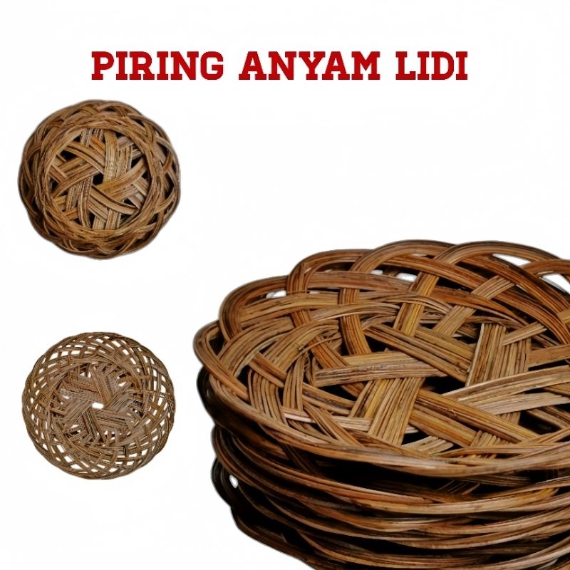 Jual Piring Lidi Anyaman Piring Lidi Rotan Lidi | Shopee Indonesia
