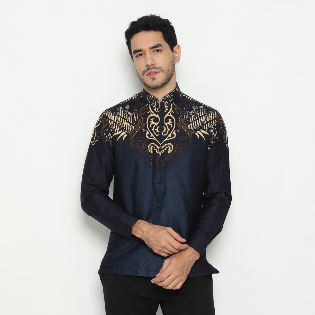 Jual Kemeja Koko Batik Pria Simple Modern Special Ramadhan Blue Series ...