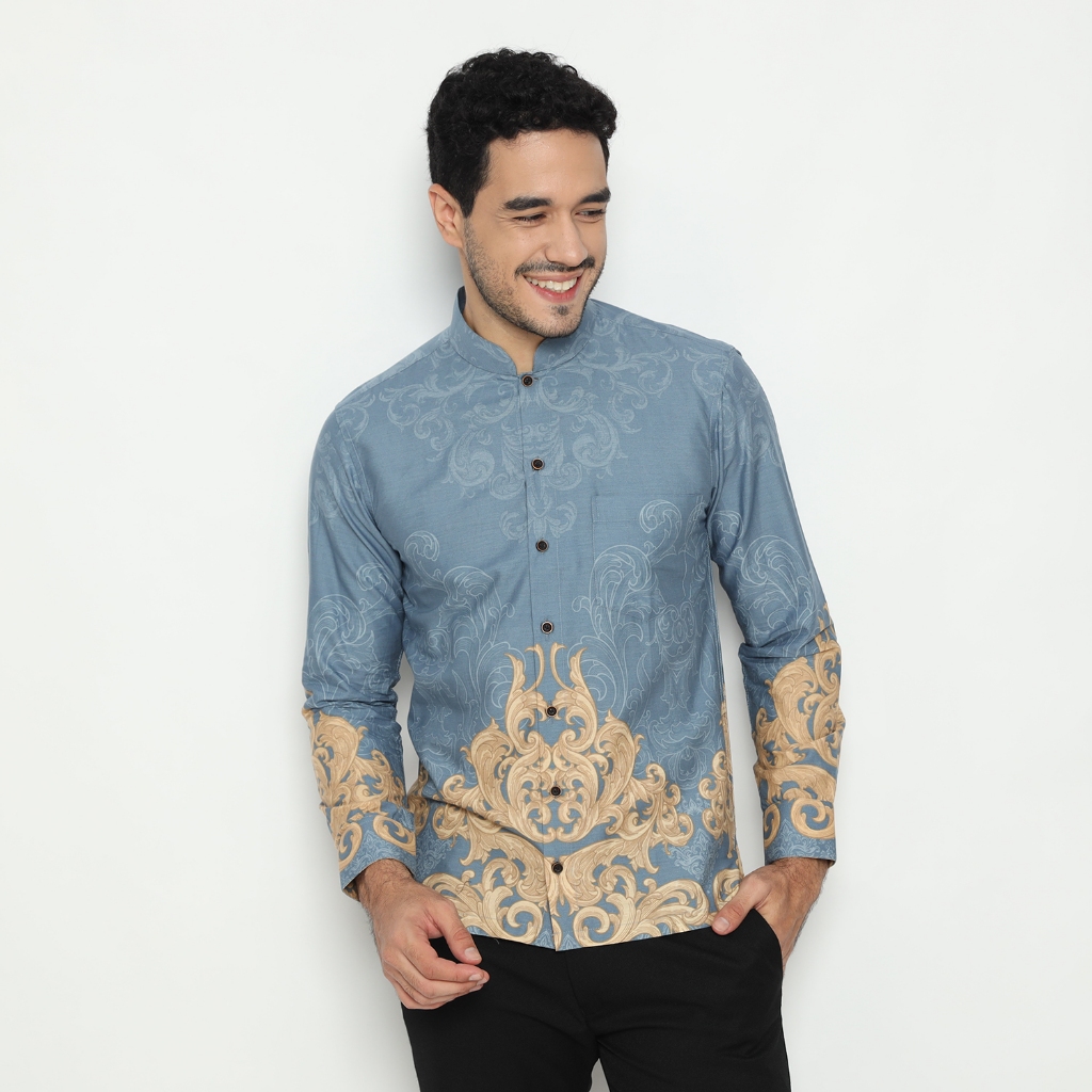 Jual Kemeja Batik Koko Pria Katun Premium Blue Series Special Ramadhan ...