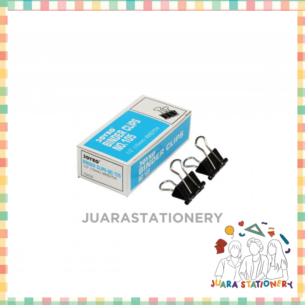 Jual (2) Binder Klip 105 Joyko [LUSIN] / Klip Binder / Paper Clip ...