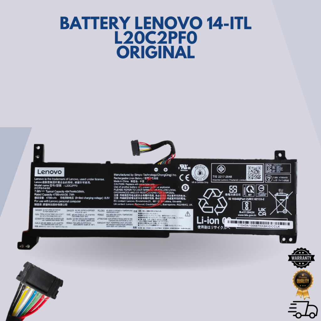 Jual Baterai Lenovo IdeaPad 3-14ALC6 3 Gen 6 V14 G2-ITL L20B2PF0 ...