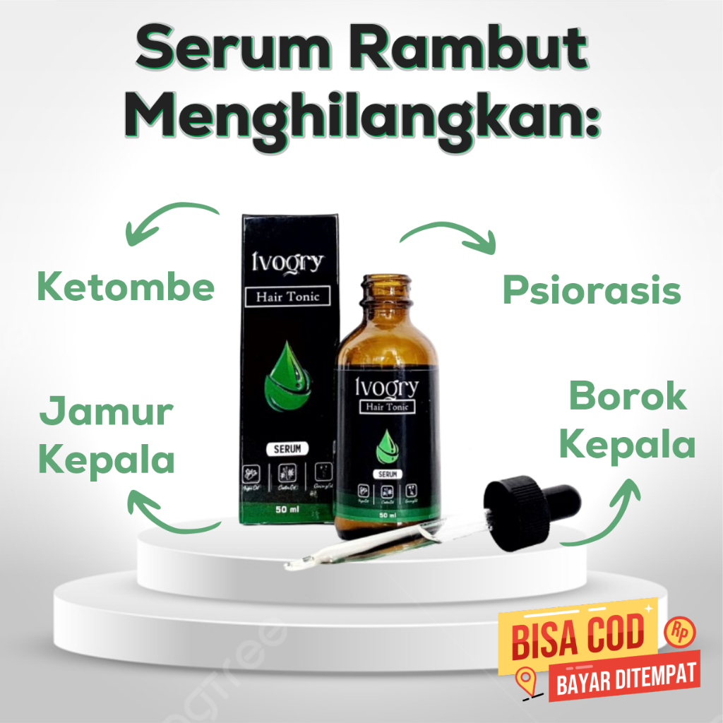 Jual Serum Penghilang Ketombe, Jamur Kepala, Dan Psiorasis Ivogry | Shopee Indonesia