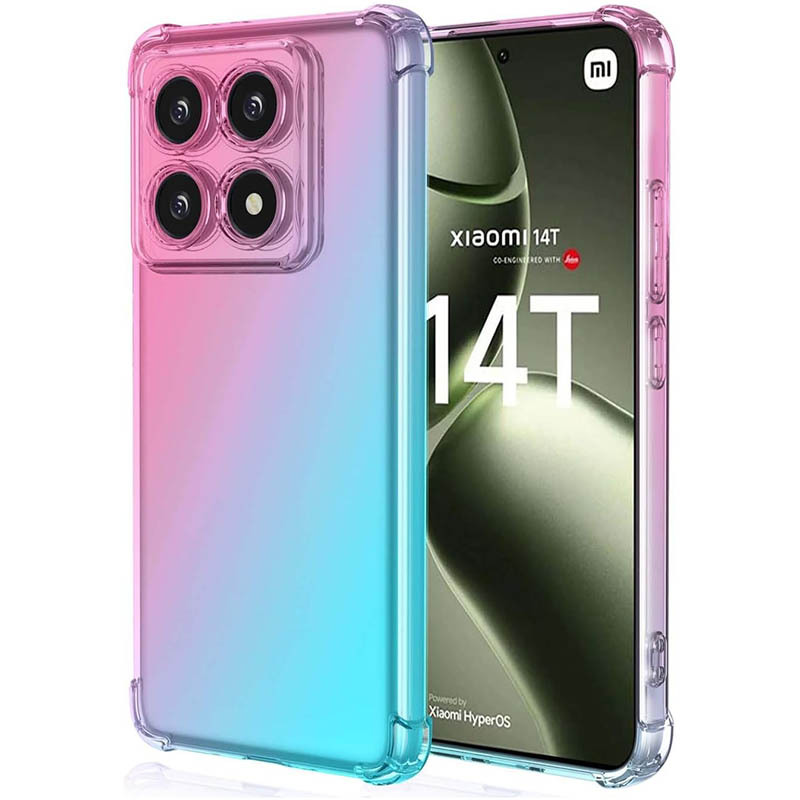 Jual Shock Gradient Case Xiaomi 14T - Rainbow TPU Clear Soft Cover Anti ...