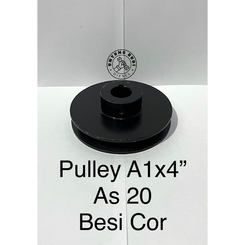 Jual Pulley Cor A1 4" 20mm Pully As 20mm Lebar 10cm 1 Jalur Besi Cor ...
