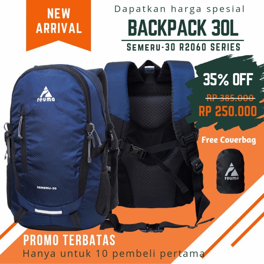 Jual Tas Ransel 30 liter Reuma Semeru-30 / Daypack / Backpack / Tas ...
