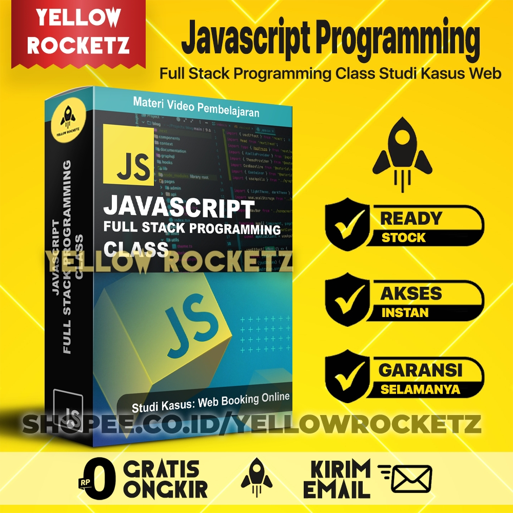 Jual Belajar Javascript Programming Jadi Javascript Programmer Dasar Hingga Mahir Materi