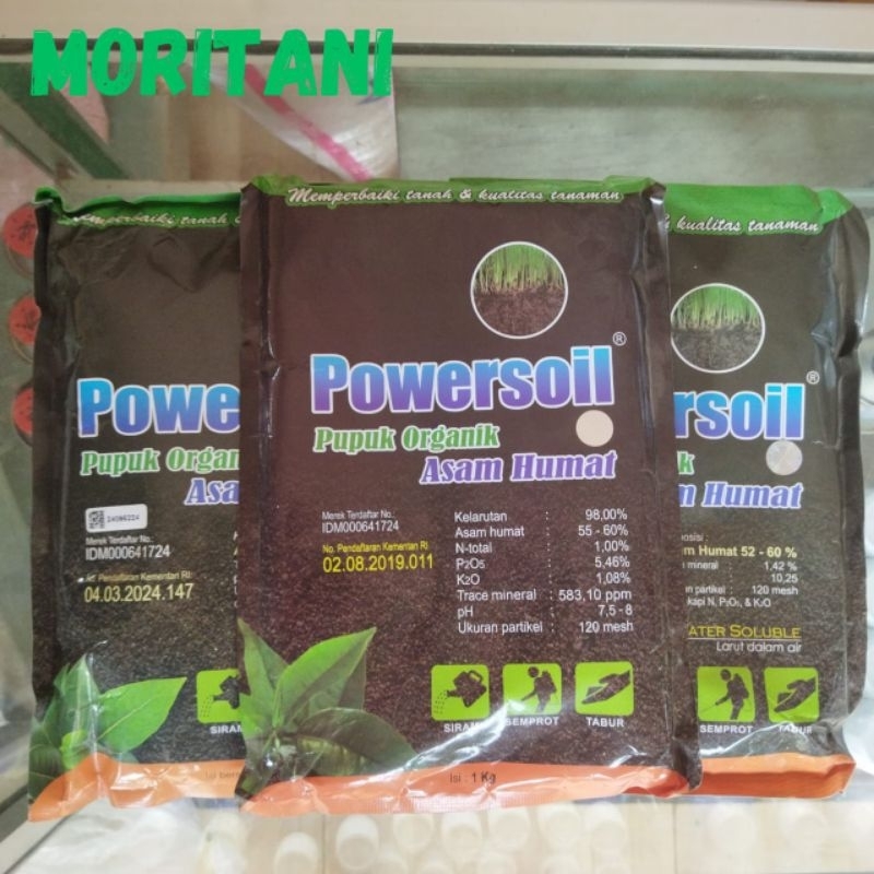 Jual POWERSOIL 1 kg Pupuk Organik Asam Humat Pembenah Tanah | Shopee Indonesia