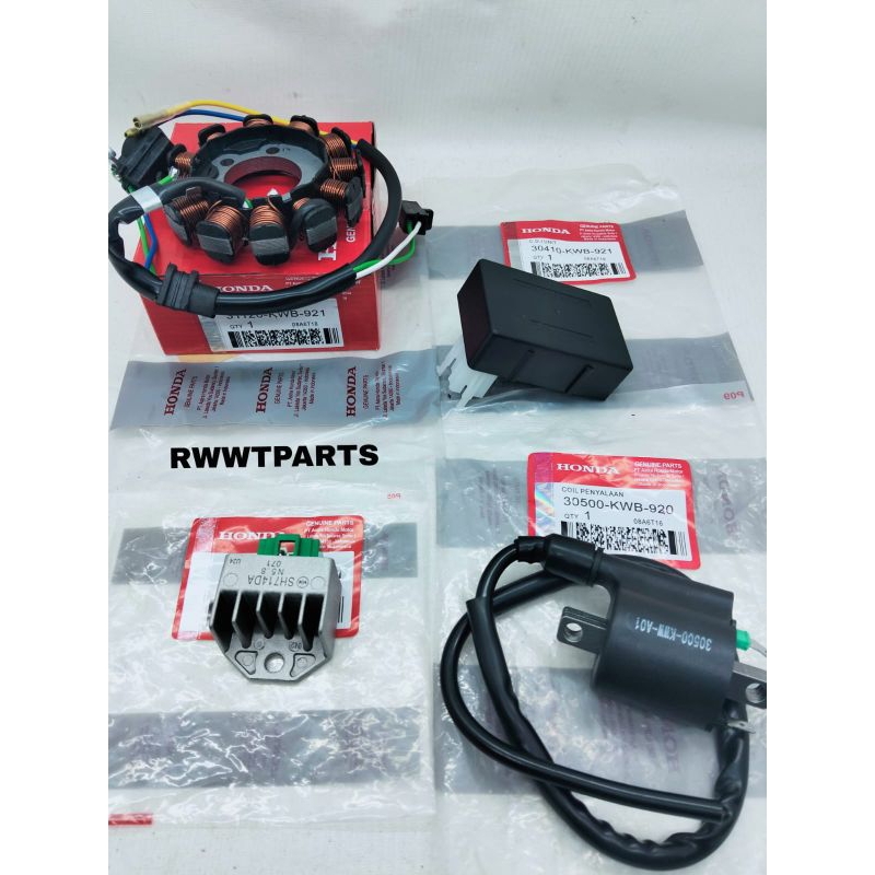 Jual PAKET 4 ITEM SPOOL SPULL STATOR ASSY PLUS COIL KOIL PLUS CDI ECU PLUS KIPROK REGULATOR ...