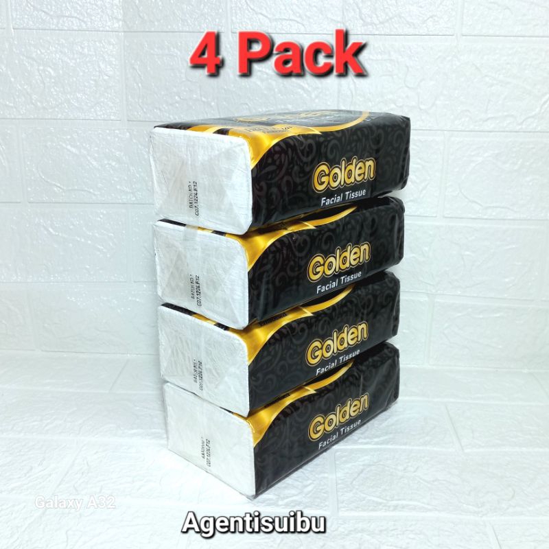 Jual Paket [ 2 PCS ] GOLDEN Facial Tissue 180Helai Embossed. Tisu wajah ...
