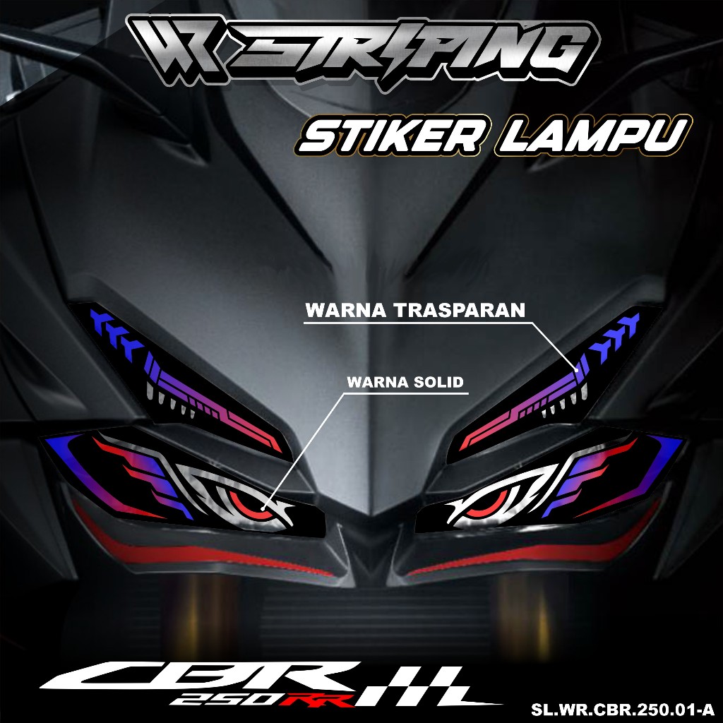 Jual Stiker Lampu Motor Cbr 250 RR Sticker Alis Depan Lampu Honda Cbr ...
