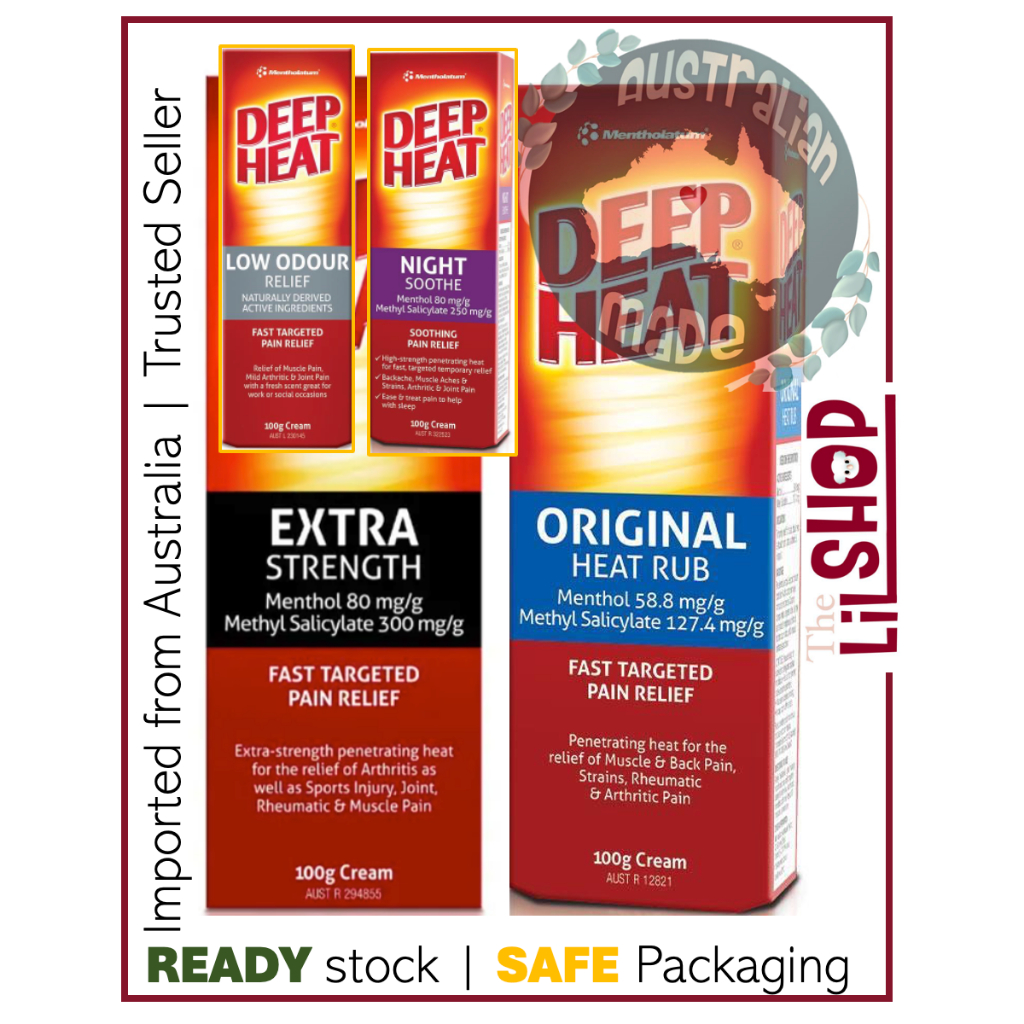 Jual Deep Heat Original | Low Odour | Night Soothing | Extra Strength ...