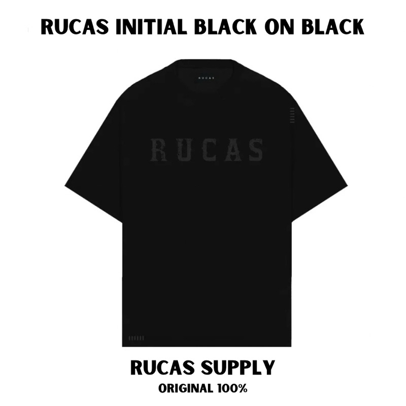 Jual [ORIGINAL 100%] RUCAS INITIAL BLACK ON BLACK TEE | Shopee Indonesia