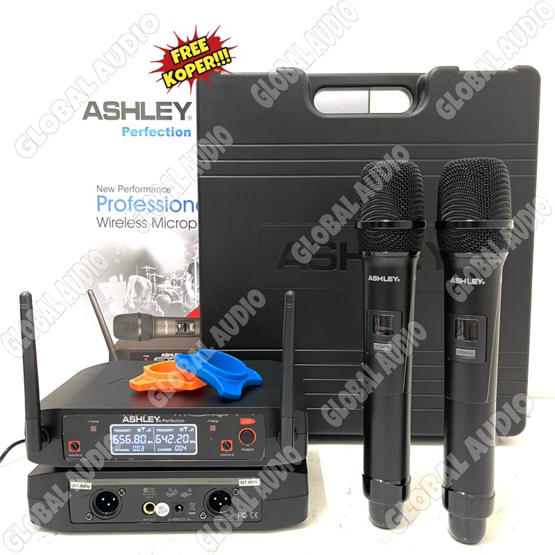 Jual Mic Wireless Ashley Perfection Hitam Original Free Koper 2bh ...