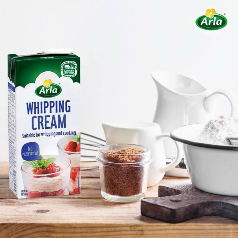 Jual ARLA WHIPPING CREAM 1000 ML - Whipped Cream Arla 1L [INSTAN ONLY ...