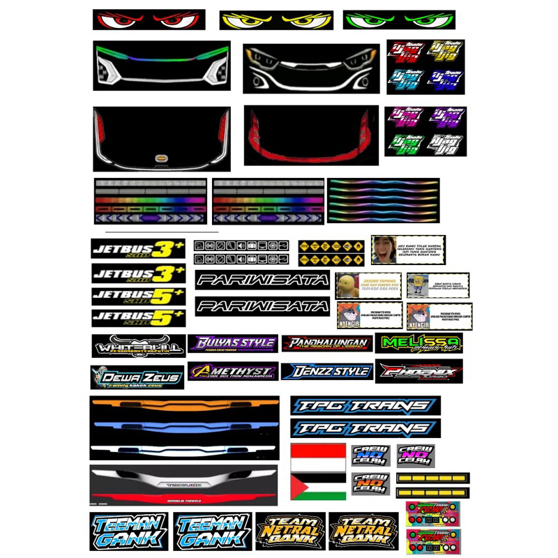 Jual stiker modifikasi bus miniatur full modifikasi v1 | Shopee Indonesia