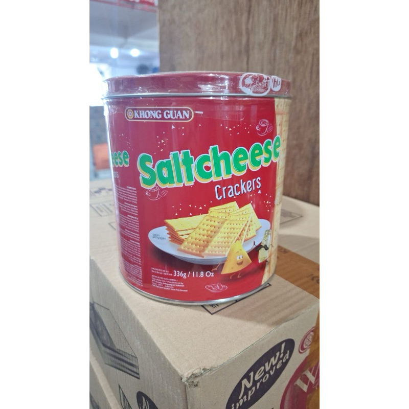 Jual KHONGGUAN SALTCHEESE crackers 336gr kaleng | Shopee Indonesia
