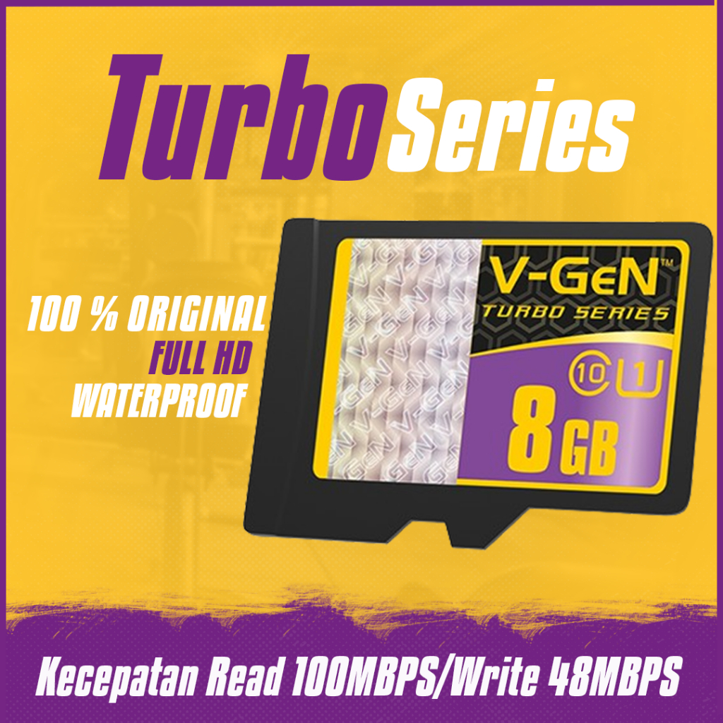 Jual Micro SD V-GEN 8 GB Turbo Series Kartu Memori HP Original | Shopee ...