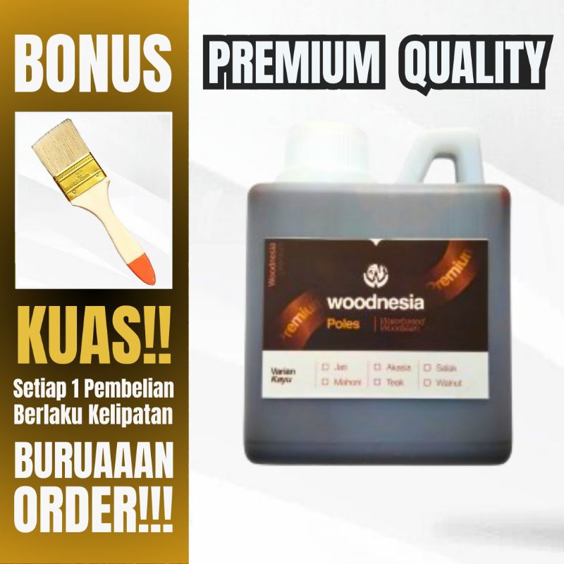 Jual Politur Woodstain Waterbased Poles Pewarna Kayu Jati Mahoni ...