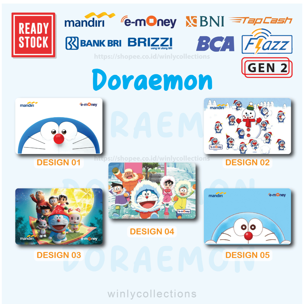 Jual KARTU EMONEY DORAEMON STAND BY ME ANIME FLAZZ BCA GEN 2 MANDIRI ...