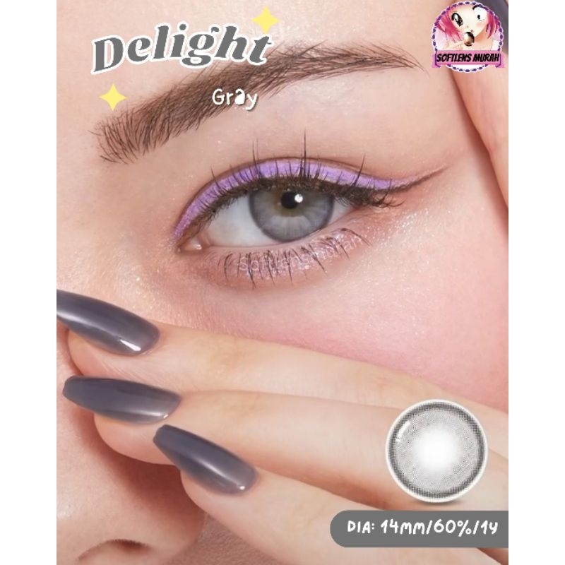 Jual NEW Delight gray softlens 14mm arabian gray cerah natural By ...