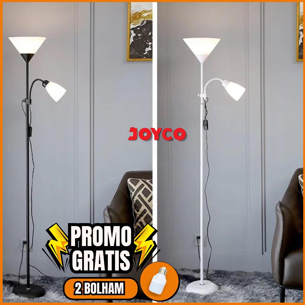 Jual Lampu meja stand lampu lantai berdiri double lamp standing lamp ...