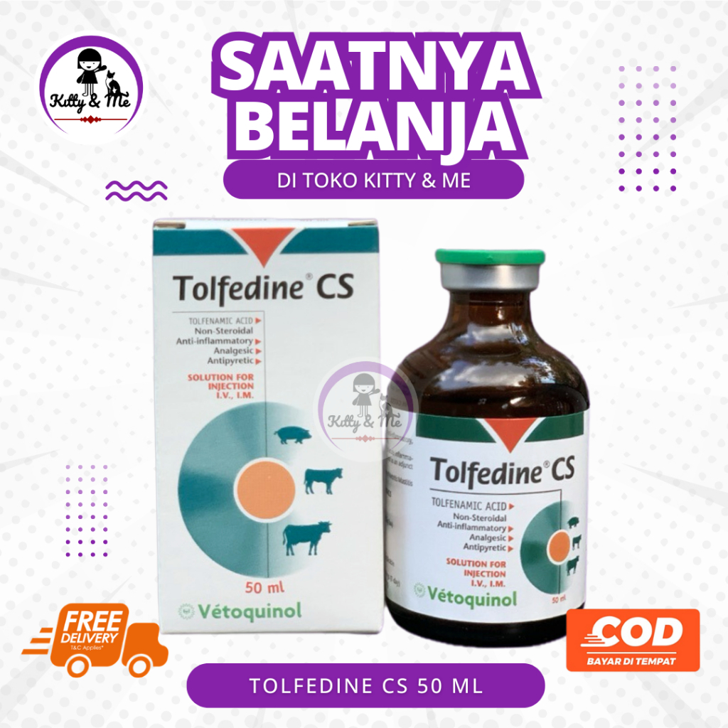 Jual TOLFEDINE CS 50 ML - (Tolfenamic Acid) NSAID Analgesik Anti ...