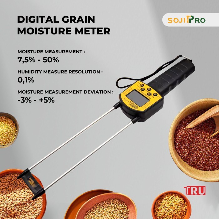 Jual Digital Grain Moisture Meter Alat Pengukur Kadar Air Biji Bijian ...