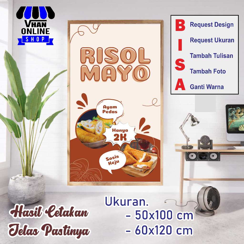 Jual Spanduk Banner Dagang Risol Mayo Keren Murah | Shopee Indonesia