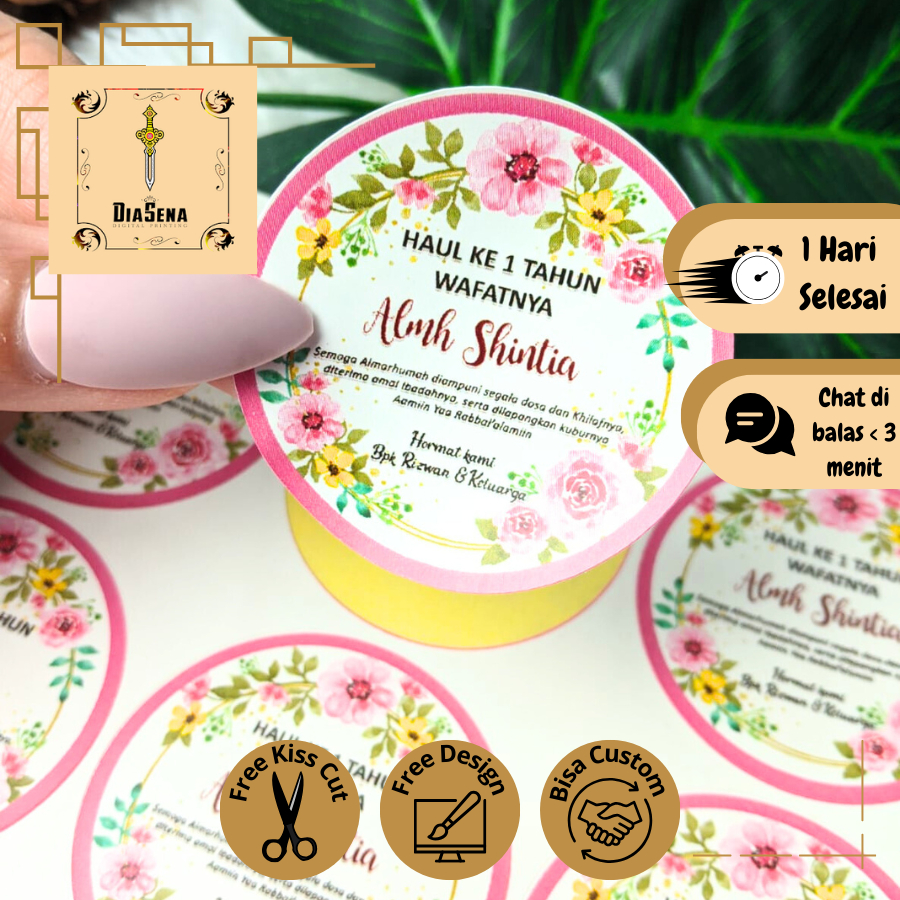 Jual Sticker Mengenang Wafatnya Stiker Card Label Tahlil Kartu ...