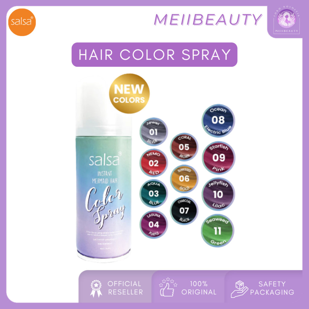 Jual ORIGINAL SALSA Instant Mermaid Hair Color Spray - Semir Cat Rambut ...