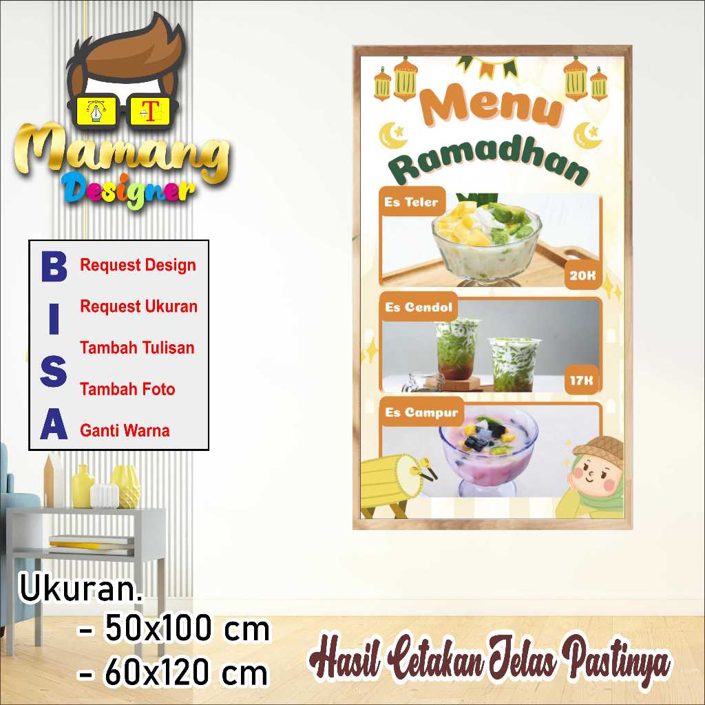 Jual Cetak Spanduk Banner Menu Takjil Ramadhan Bahan Kuat | Shopee ...
