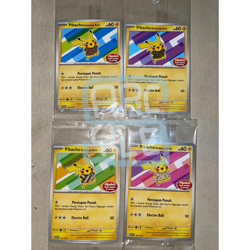 Jual [Promo Card] Pikachu Berkemeja Batik v2 Indonesia Original ...