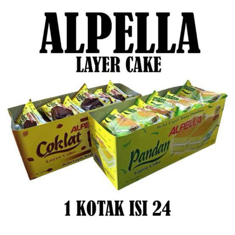 Jual [MAXIMAL 6 PACK] ALPELLA LAYER CAKE PANDAN COKLAT ISI 24 PCS ...