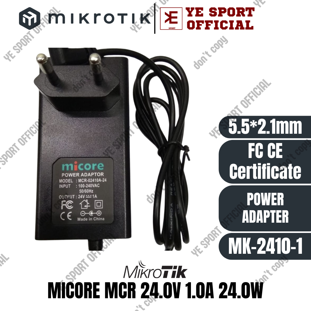 Jual Mikrotik Power Adaptor 24V 1A Original A0079 | Shopee Indonesia
