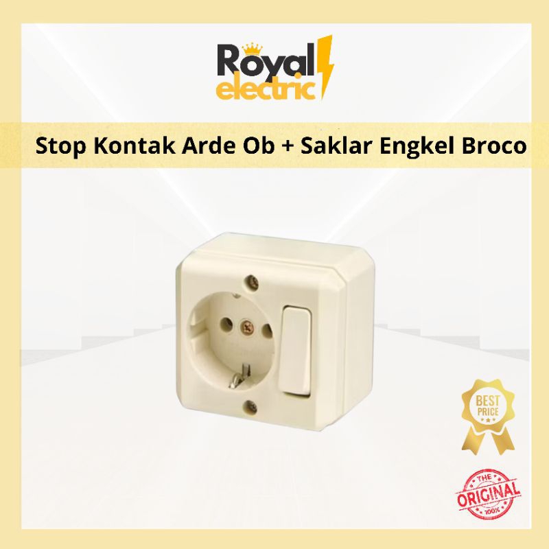Jual Broco Electrical 15411 Stop Kontak Arde + Engkel Broco New Gee ...