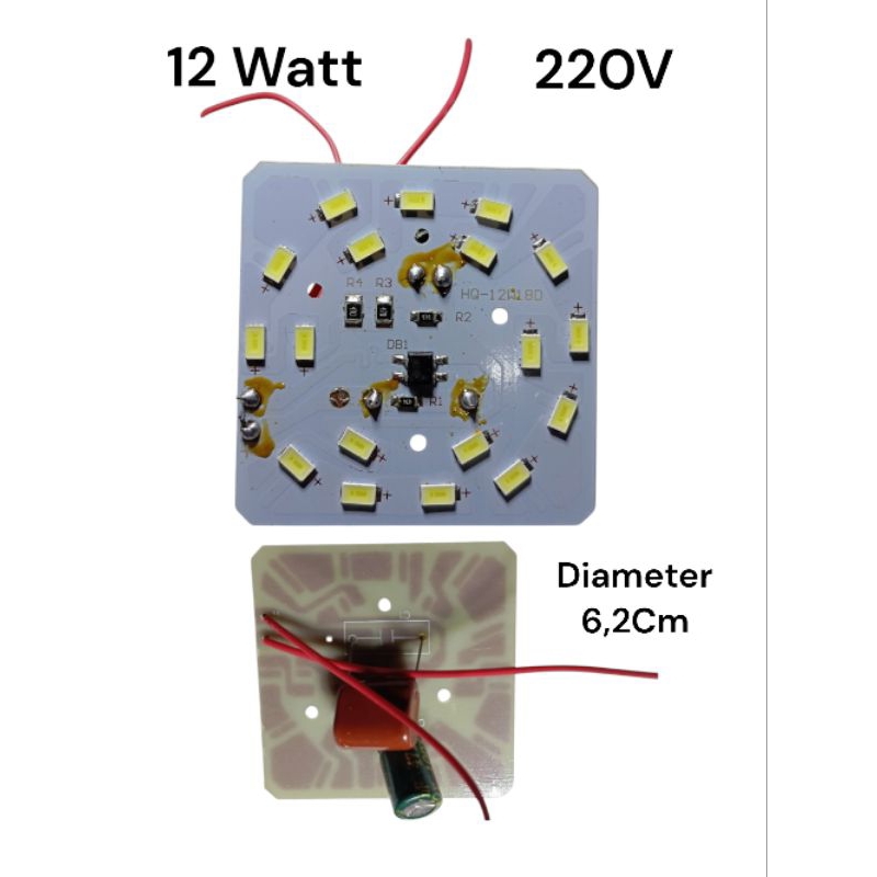 Jual PAKET PCB LAMPU LED 220V 12 WATT NYALA | Shopee Indonesia
